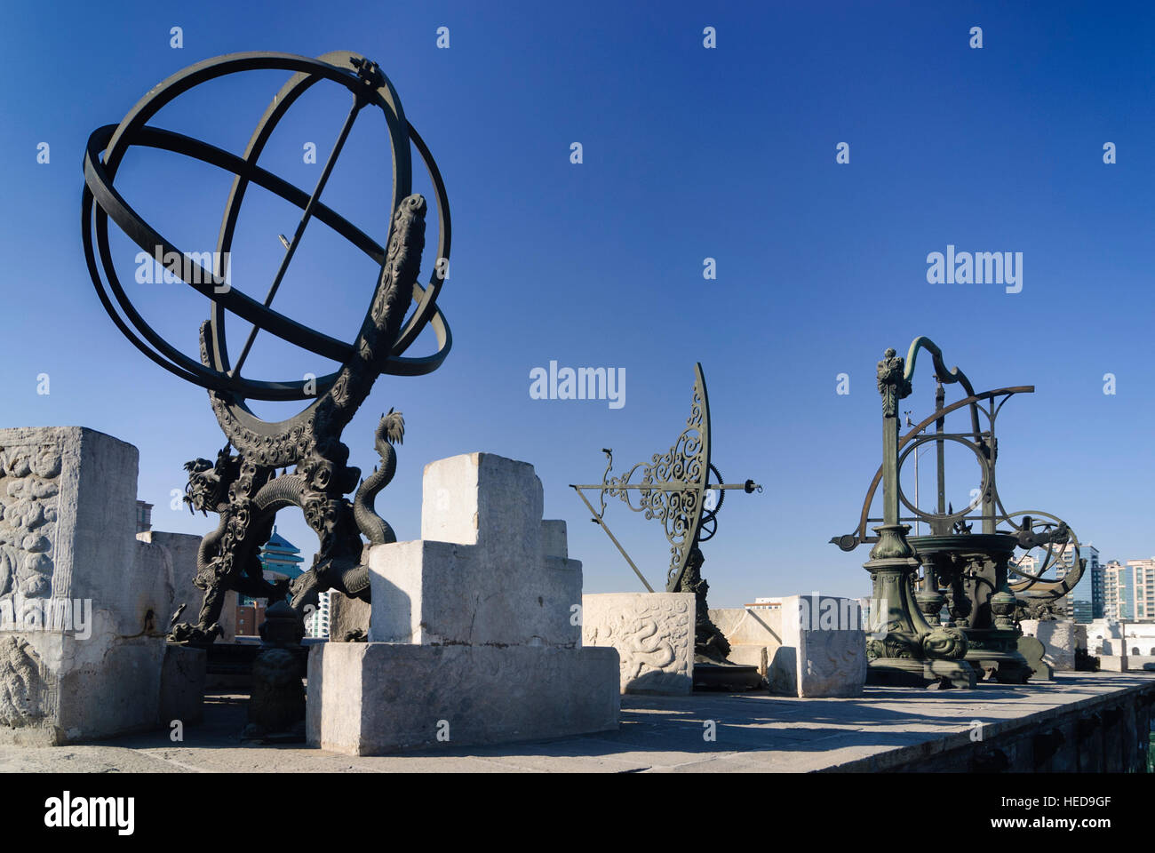 Peking: Old Observatory; Astronomical instruments, Beijing, China Stock ...