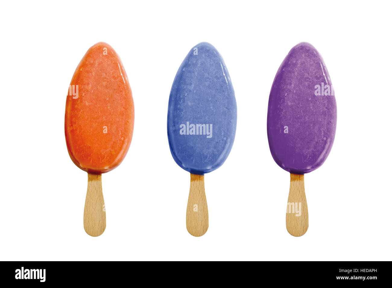 Popsicles, ice lollies or ice pops, various flavours Stock Photo - Alamy
