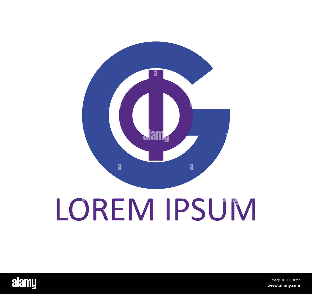 Phi and G Logo Concept Design Stock Photo - Alamy