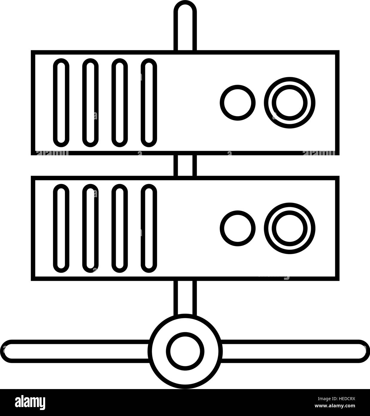 data base technology server system outline Stock Vector Image & Art - Alamy