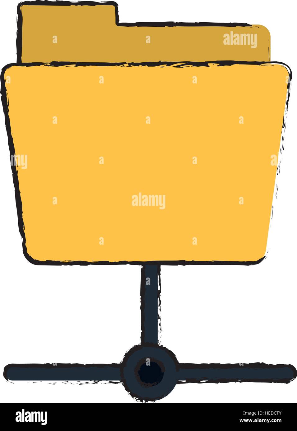 drawing data server folder security system technology Stock Vector ...