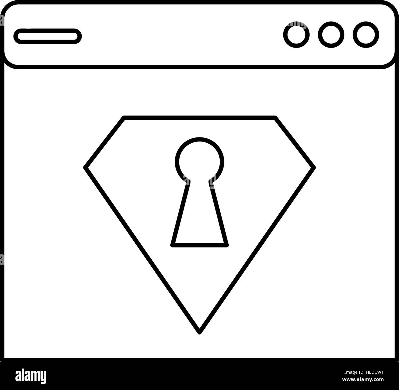 web page security system technology outline Stock Vector Image & Art ...