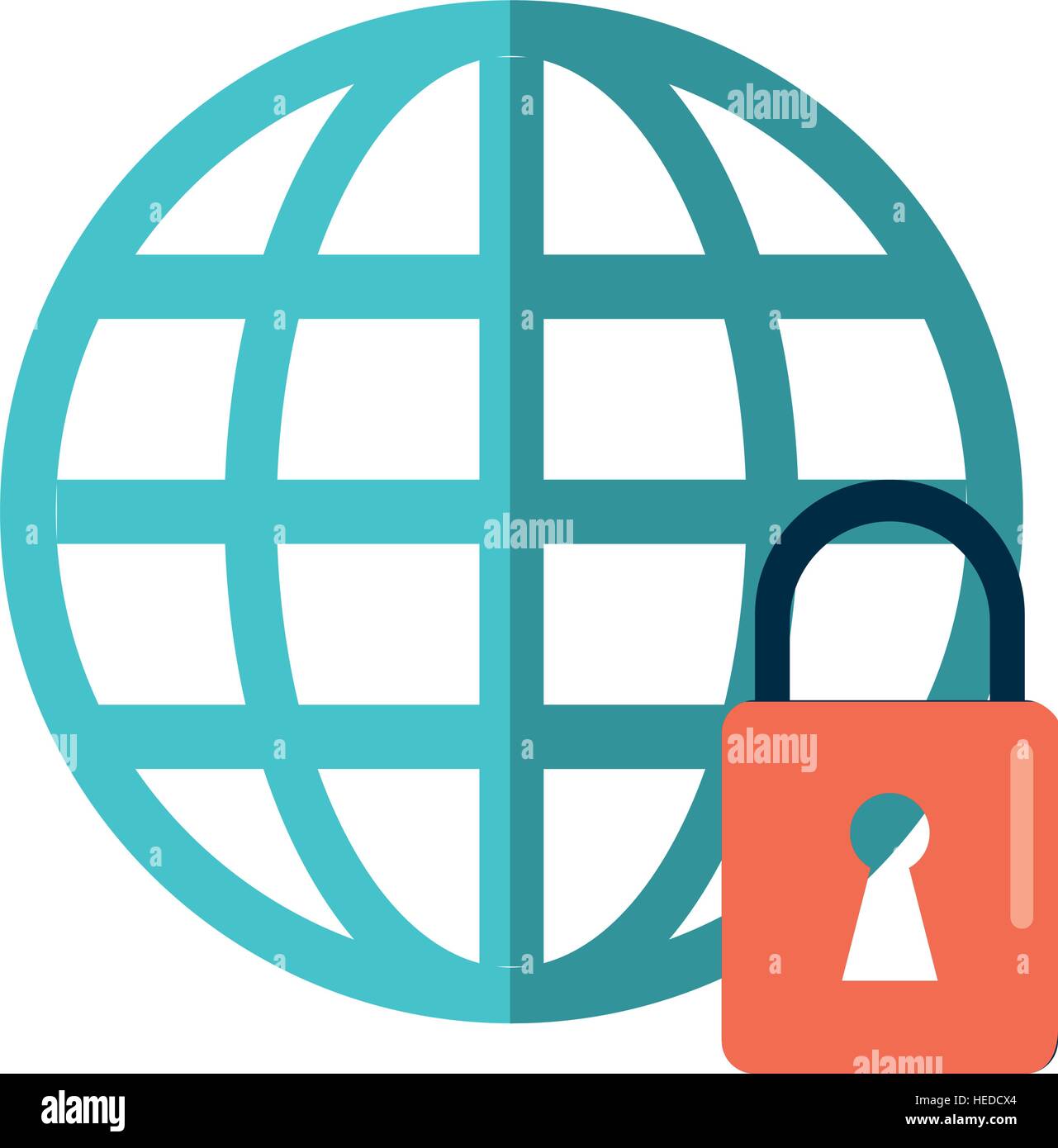 global connection lock security system technology Stock Vector Image ...