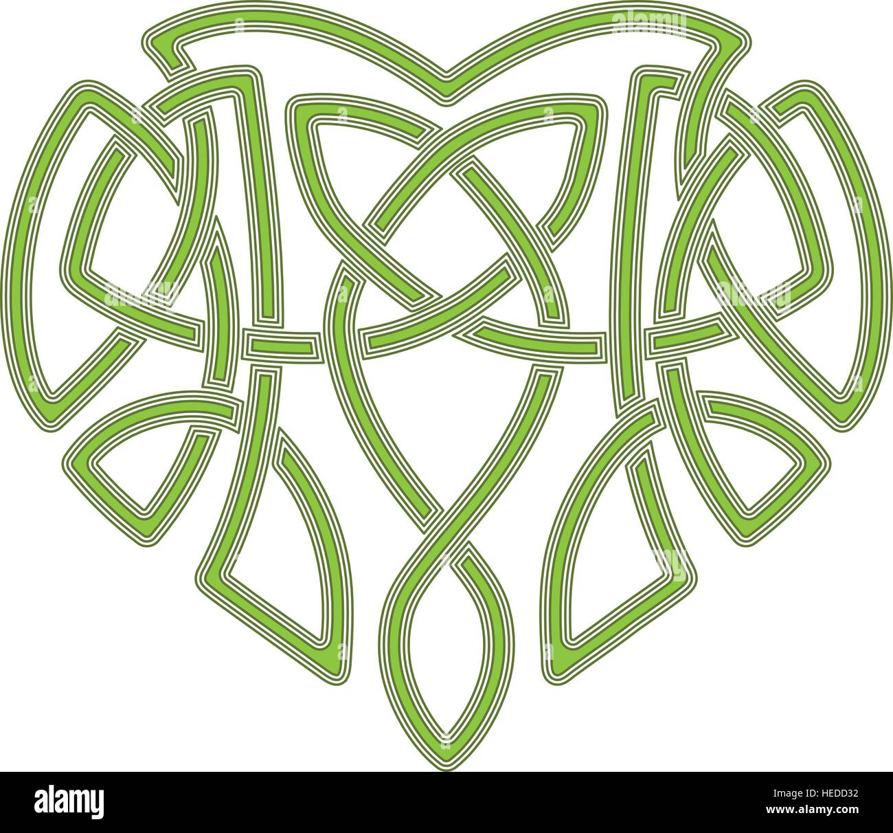 Celtic heart, intertwine knot ethnic symbol Stock Vector Image & Art ...
