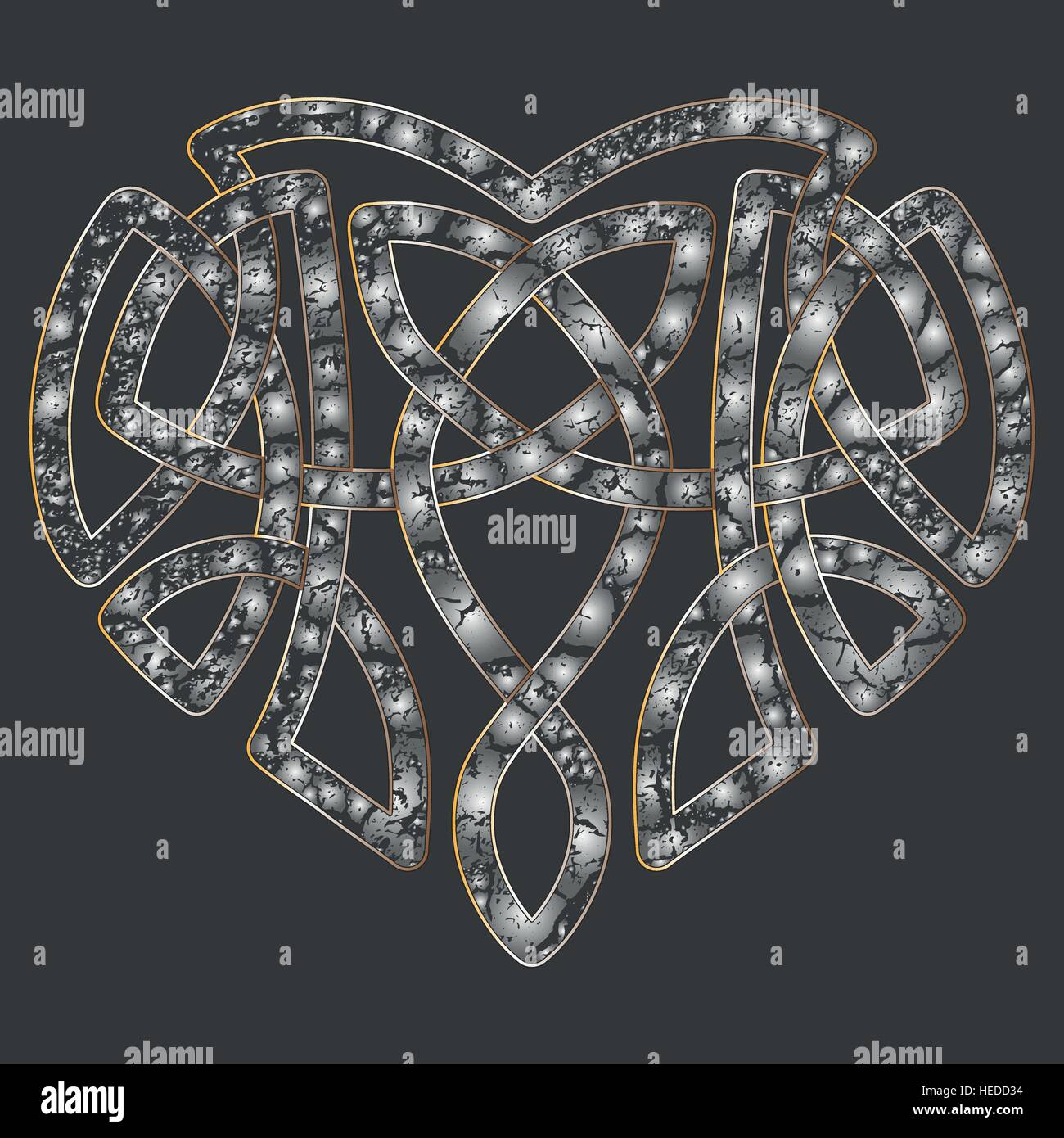 Celtic heart, intertwine knot ethnic symbol Stock Vector Image & Art ...