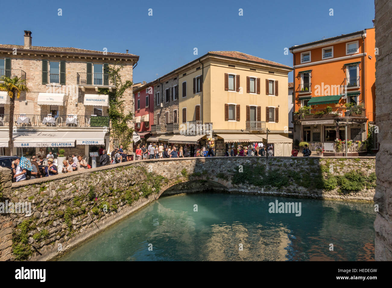 Sirmione old town Lake Garda Italy Stock Photo - Alamy