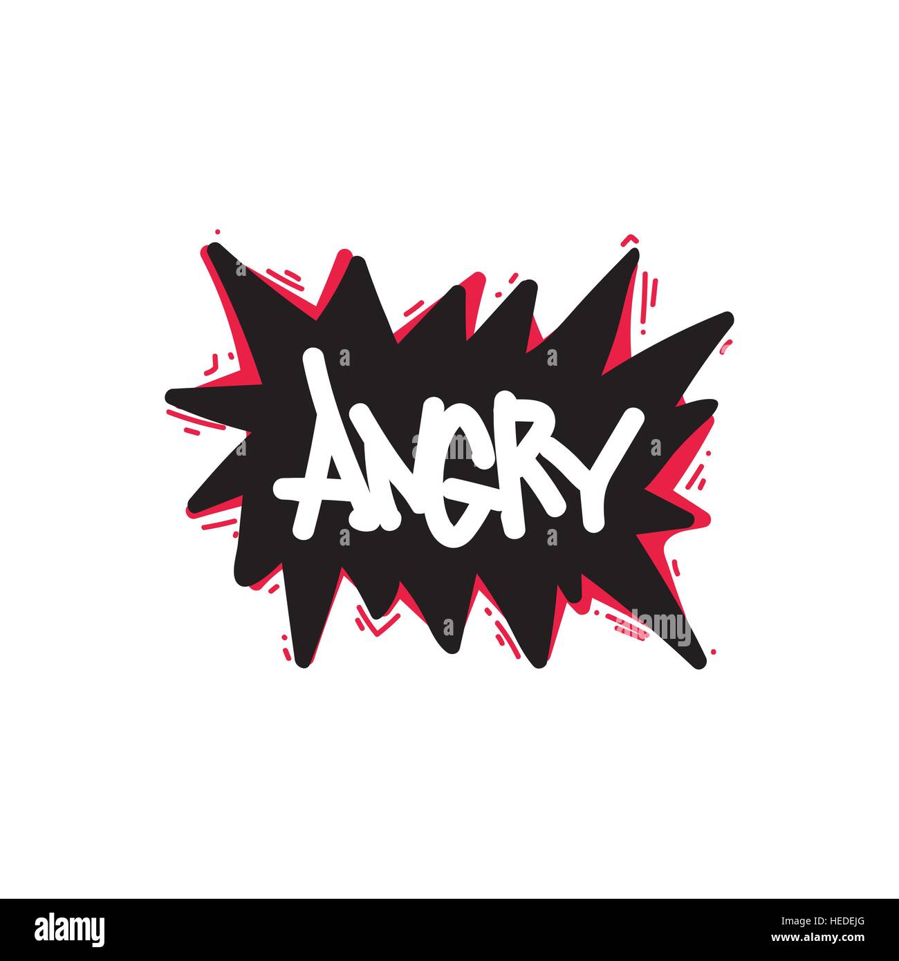 Angry. Color inspirational vector illustration Stock Vector Image & Art ...