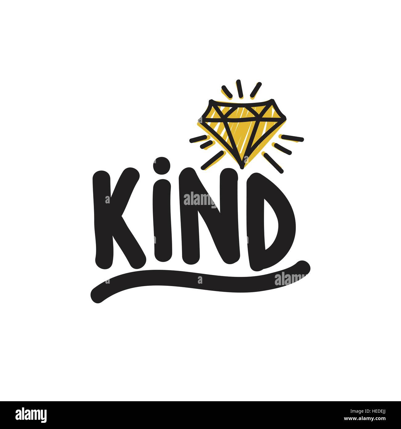 Kind text design illustration Cut Out Stock Images & Pictures - Alamy