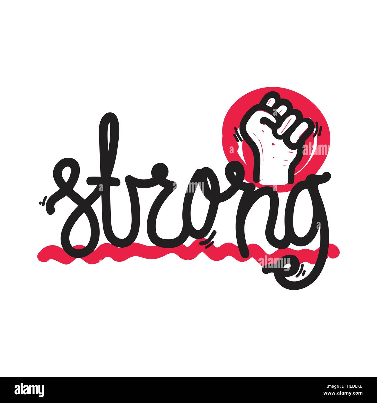 Strong. Color inspirational vector illustration Stock Vector Image ...