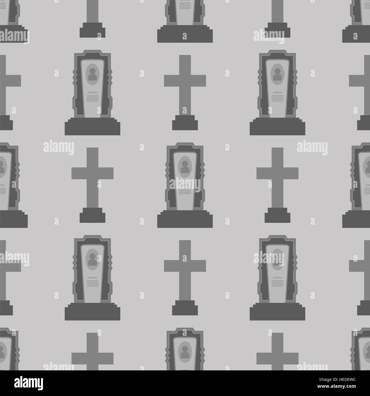 Gravestone Seamless Pattern. Stone Monuments Stock Photo - Alamy