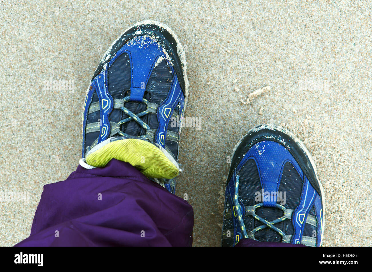 Hiking at the sea, walking on the sea in winter, to walk on the sand ...