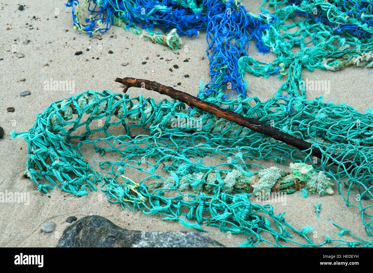 fishing net, marine net, for catching fish, nets on the shore, confused ...