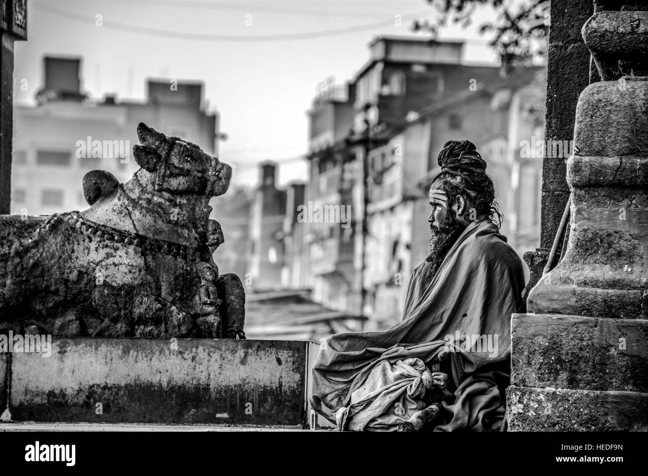 Sadhu meditation indian hi-res stock photography and images - Alamy