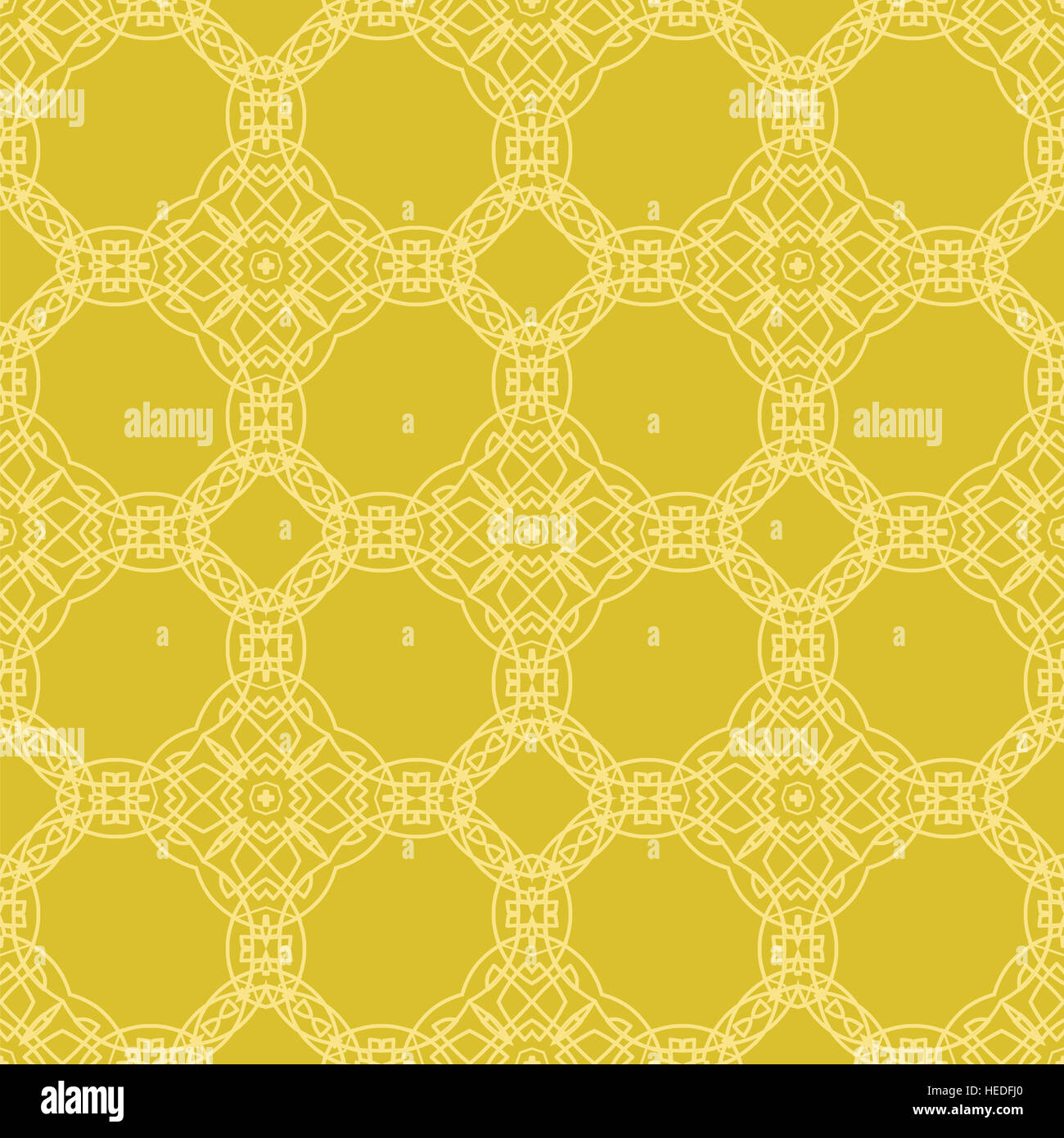 Yellow Ornamental Seamless Line Pattern Stock Photo - Alamy