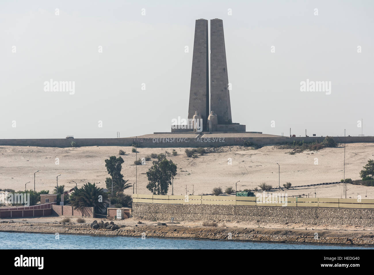 Suez Canal Defence Monument At Ismailia Egypt Editorial
