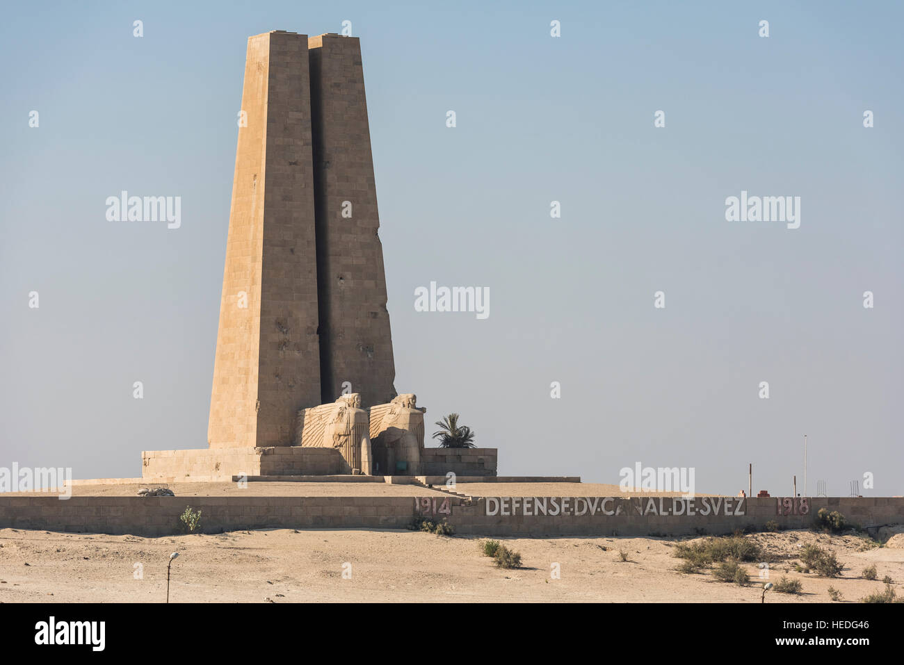 Suez Canal Defence Monument At Ismailia Egypt Editorial
