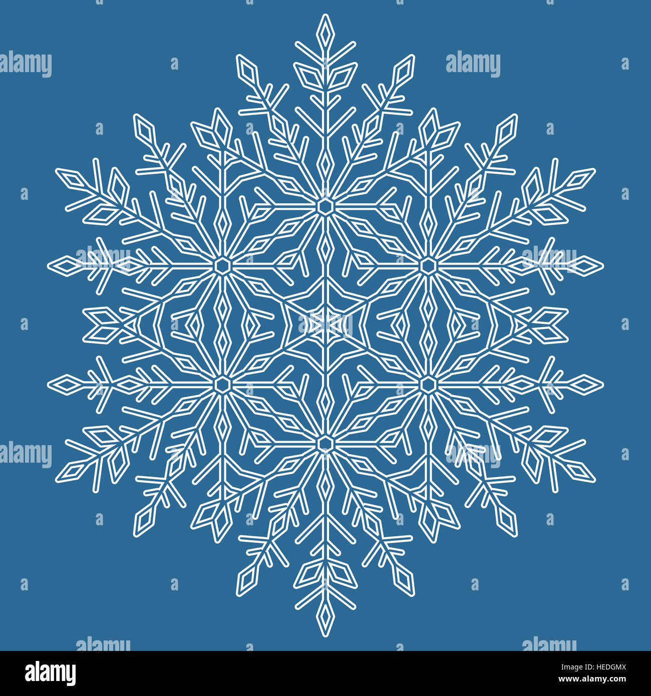 Pretty Round Snowflake Stock Photo - Alamy