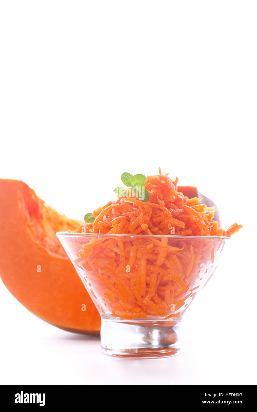 fresh grated pumpkin Stock Photo - Alamy