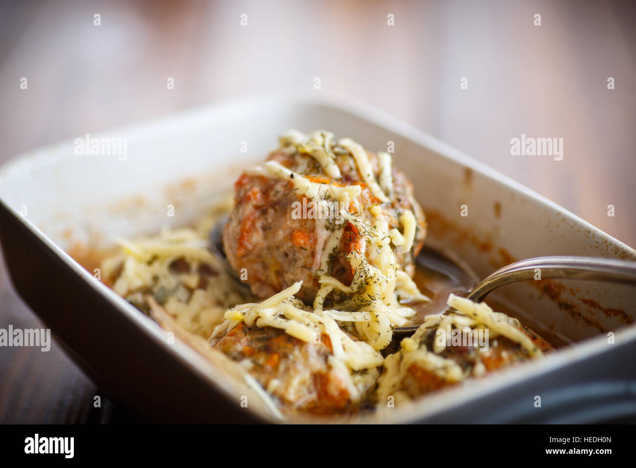 steamed meatballs tangled meat with carrots Stock Photo - Alamy