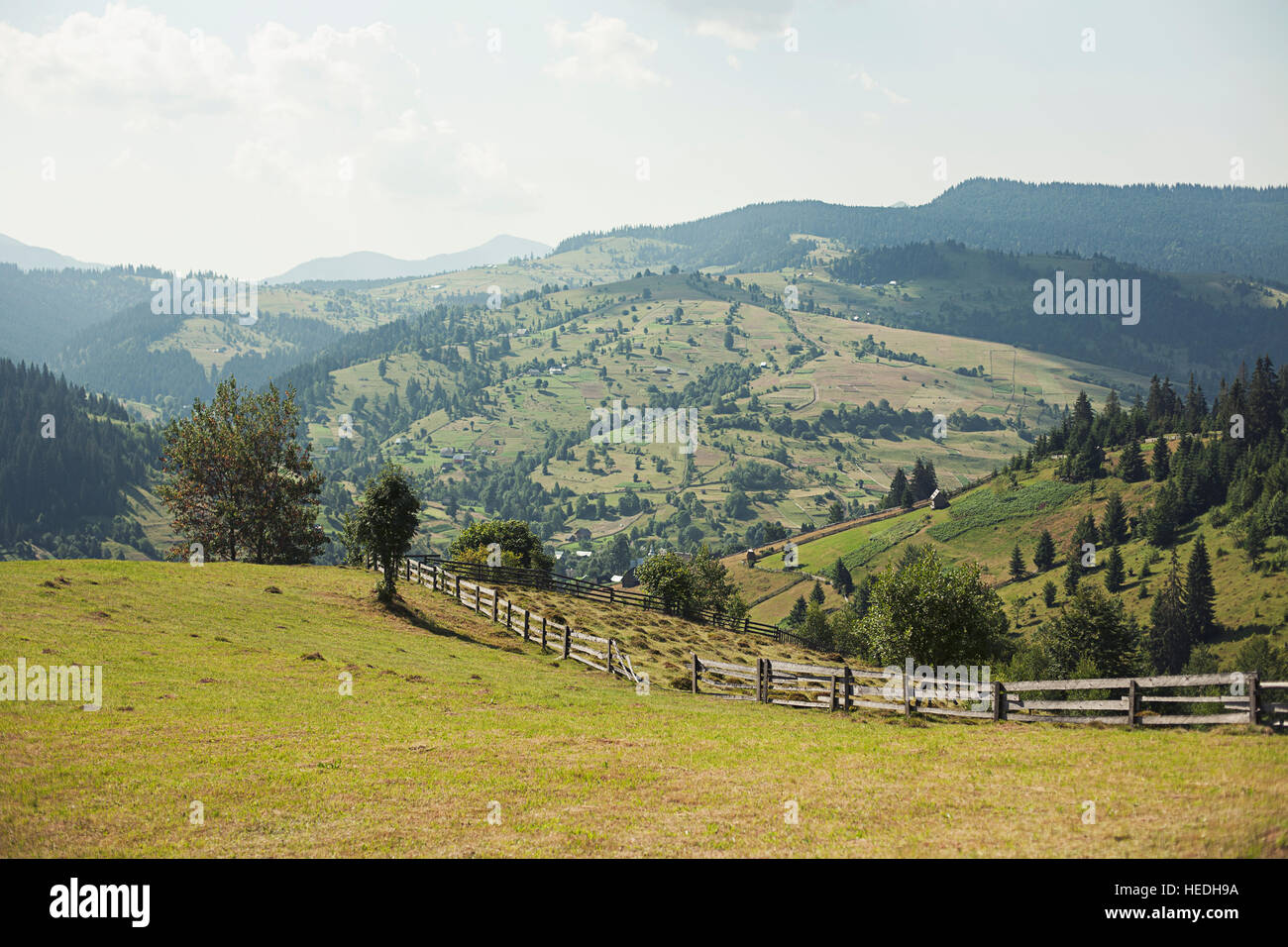 Small settlement mountain Rural nature Stock Photo - Alamy