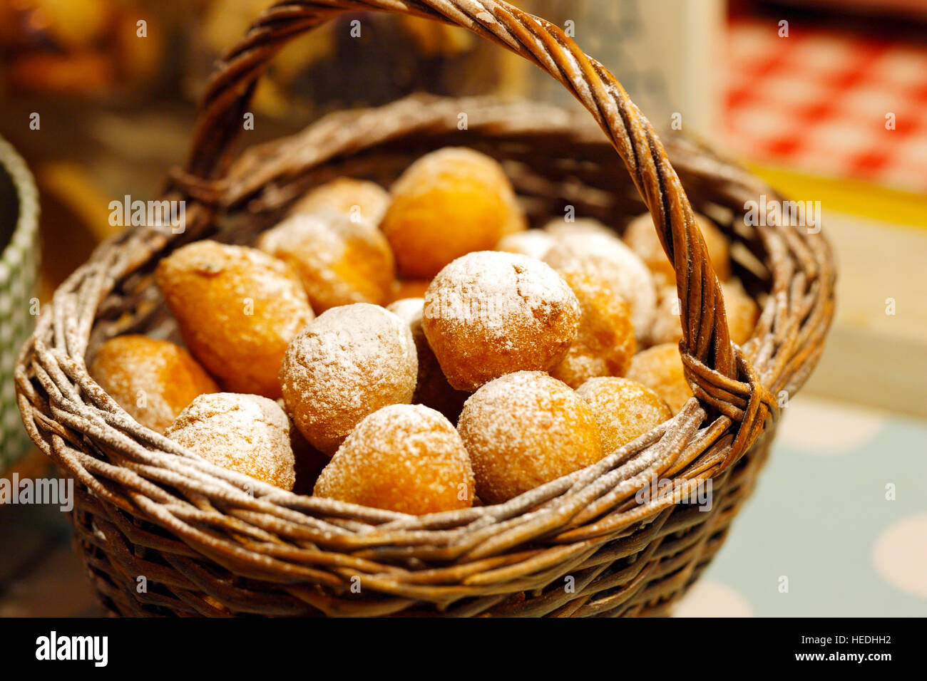 Fritule - fried sweet pastry, traditional dessert in Croatia Stock ...