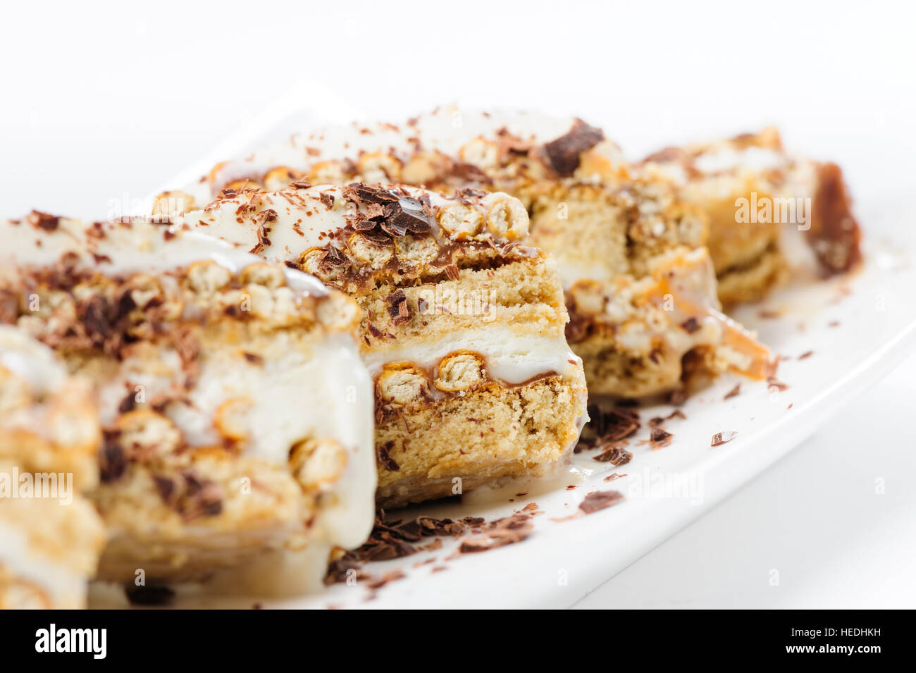 Semifreddo dessert with ice cream and cookies Stock Photo - Alamy