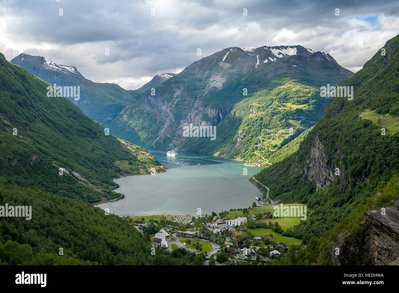 Beautiful village of geiranger hi-res stock photography and images - Alamy