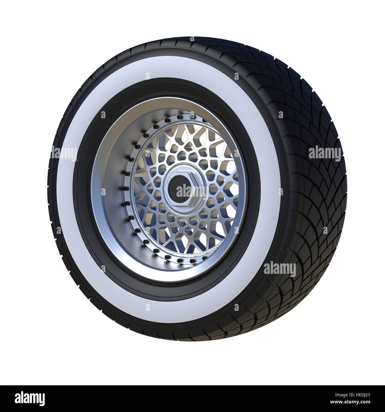 Automotive wheel isolated on white. 3D render Stock Photo - Alamy