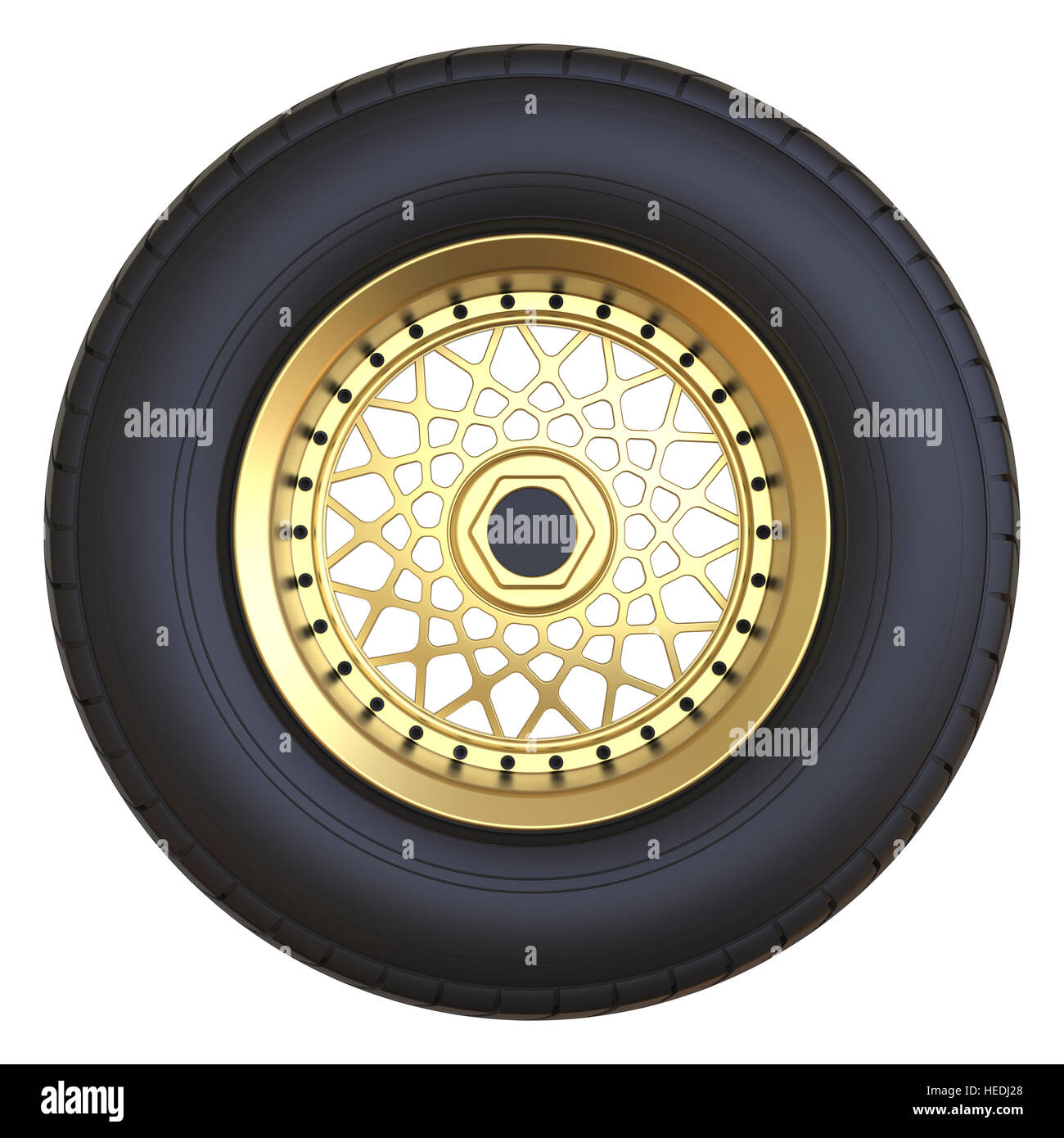 Automotive wheel isolated on white. 3D render Stock Photo - Alamy