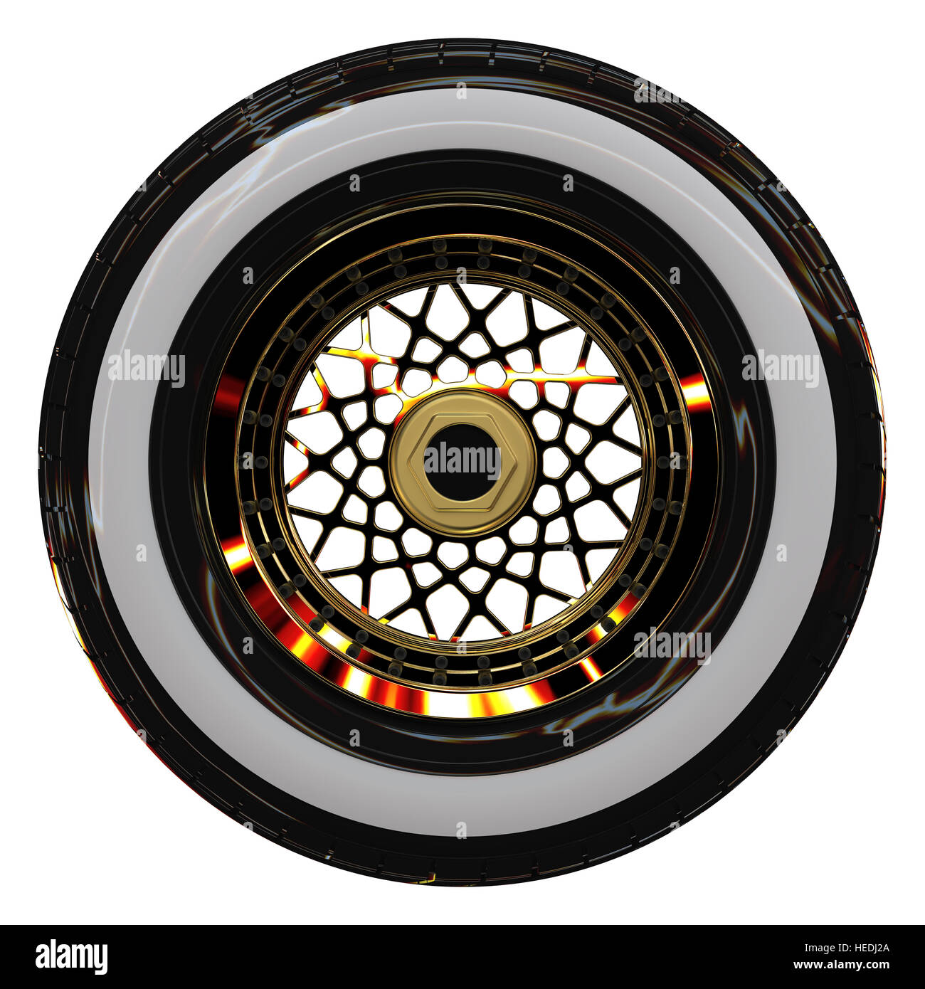 Automotive wheel isolated on white. 3D render Stock Photo - Alamy