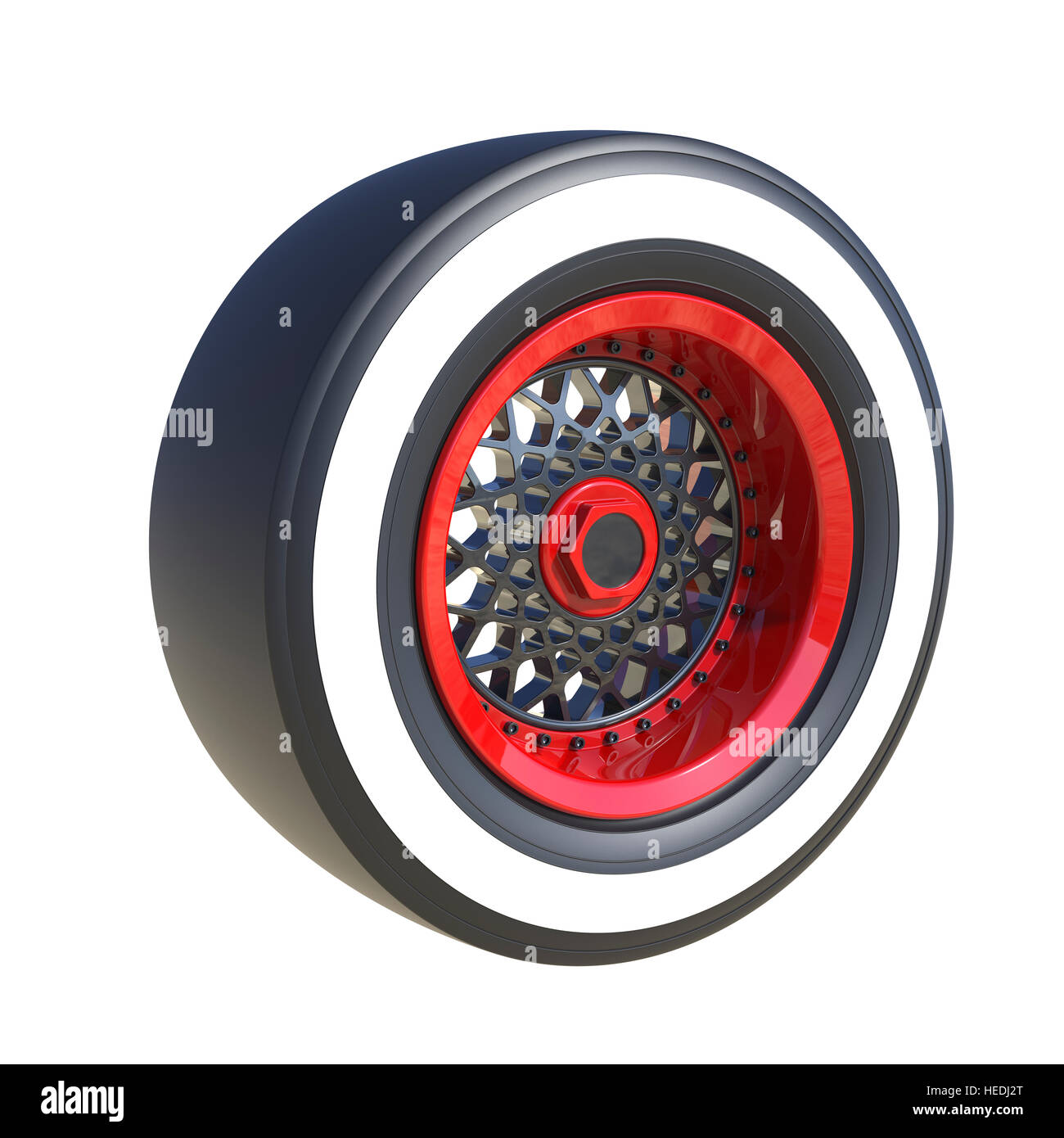 Automotive wheel isolated on white. 3D render Stock Photo - Alamy