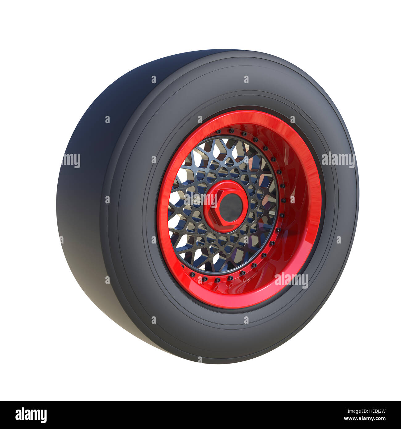 Automotive wheel isolated on white. 3D render Stock Photo - Alamy