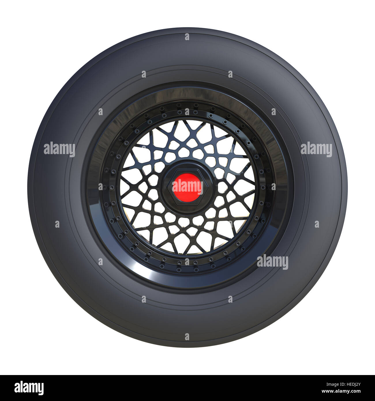 Automotive wheel isolated on white. 3D render Stock Photo - Alamy