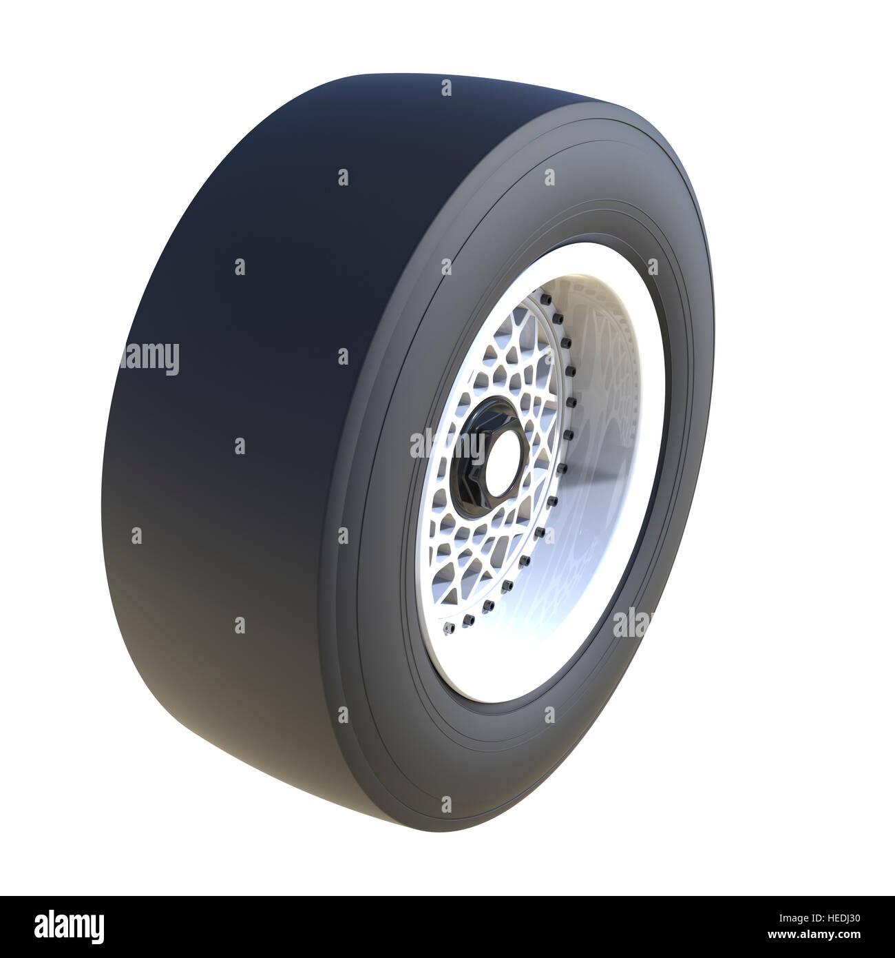 Automotive wheel isolated on white. 3D render Stock Photo - Alamy