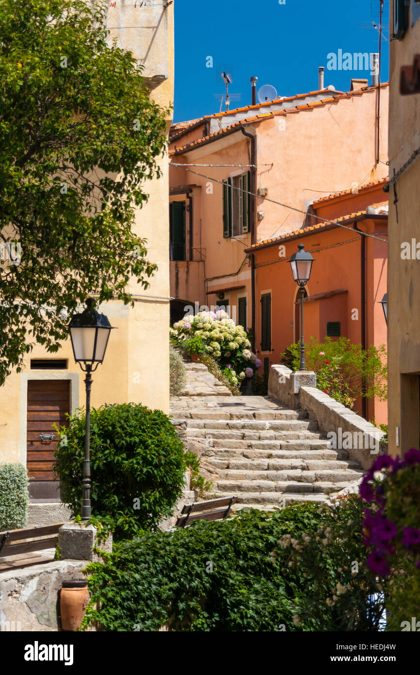 Poggio is an old town in the Elba Island Stock Photo - Alamy