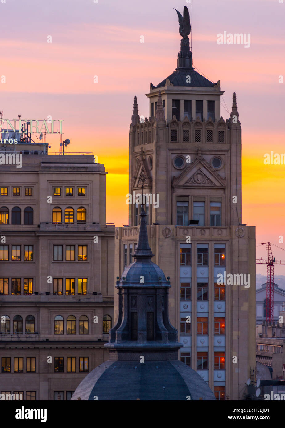 Madrid sunset hi-res stock photography and images - Alamy