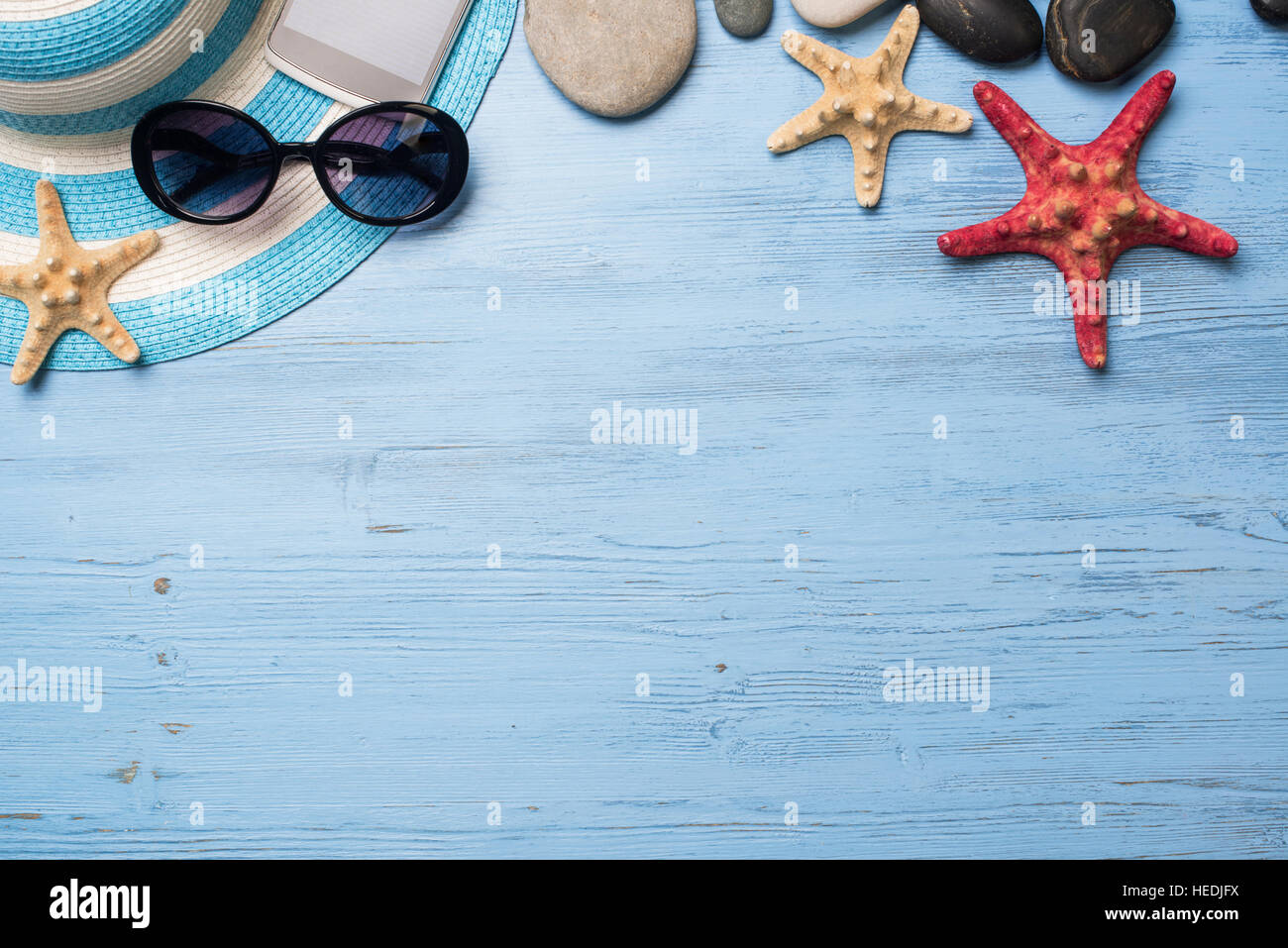 Summer objects for vacation Stock Photo - Alamy