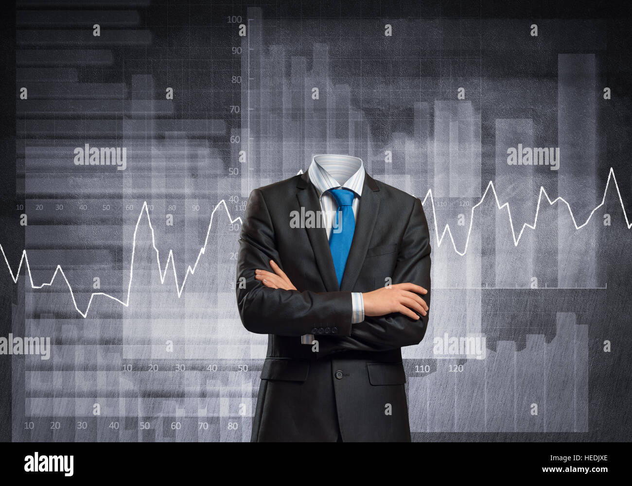 Businessman without head Stock Photo - Alamy