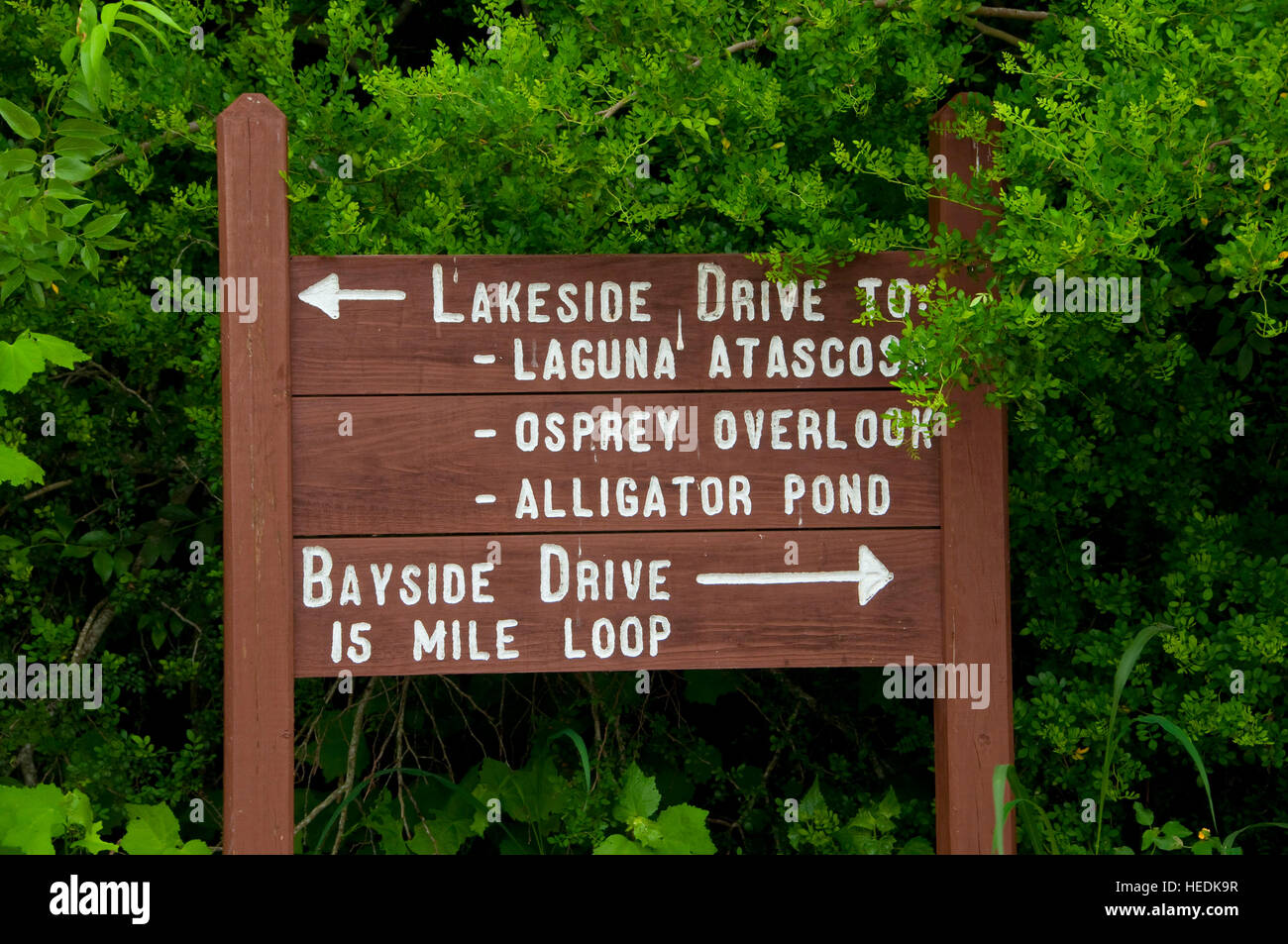 Refuge sign, Laguna Atascosa National Wildlife Refuge, Texas Stock ...