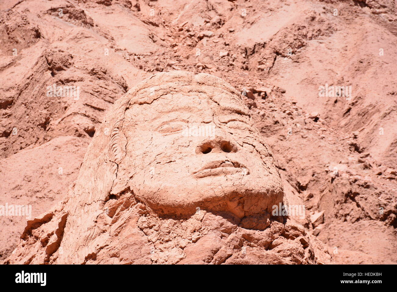 Landscape of human sculpture in Atacama desert Chile Stock Photo - Alamy