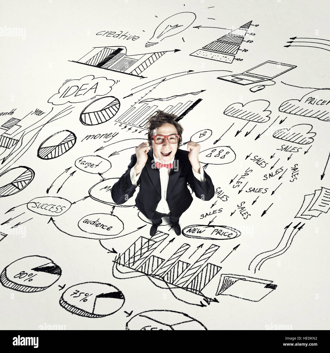 Funny man from top Stock Photo - Alamy