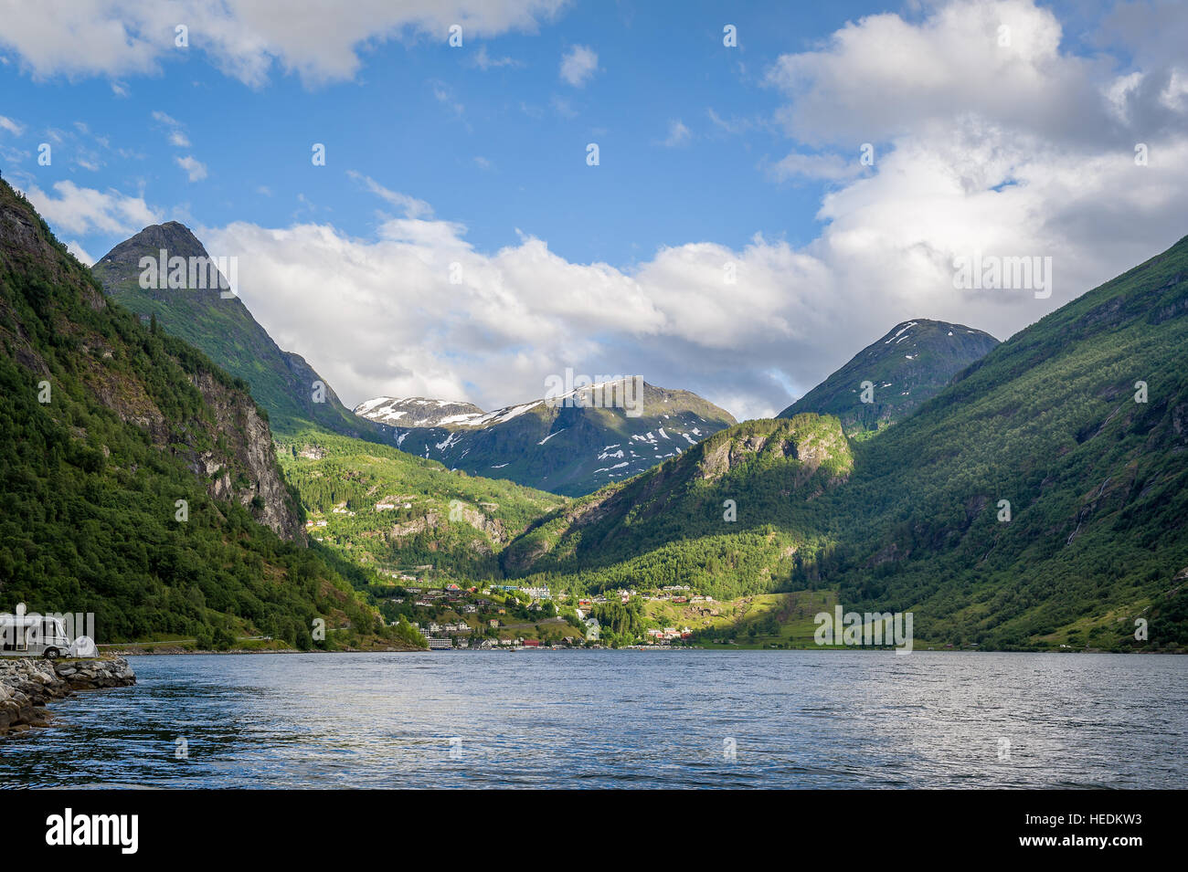 Camping at Geiranger fjord, Norway Stock Photo - Alamy