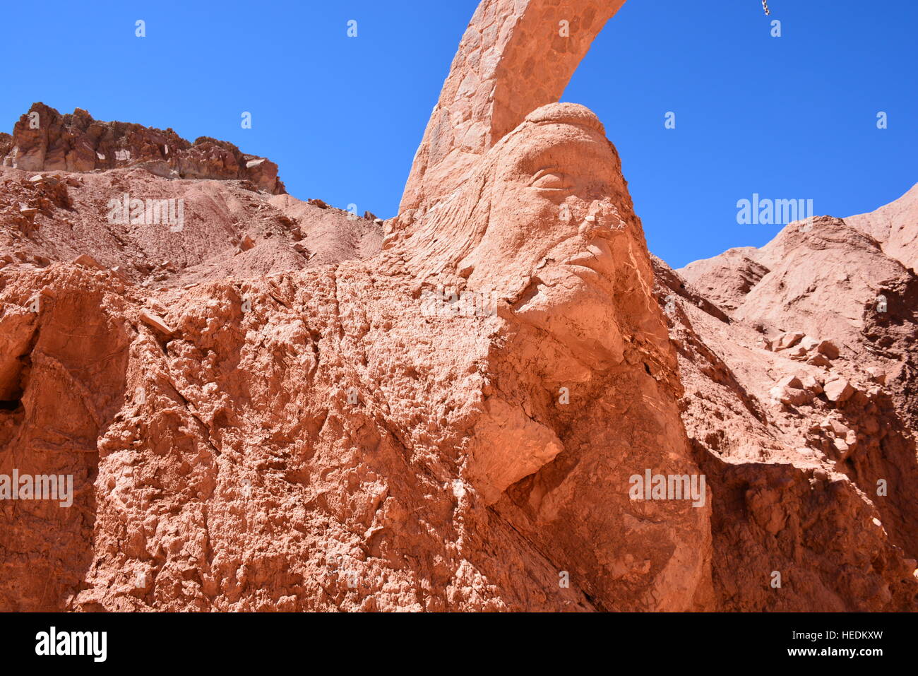 Landscape of human sculpture in Atacama desert Chile Stock Photo - Alamy