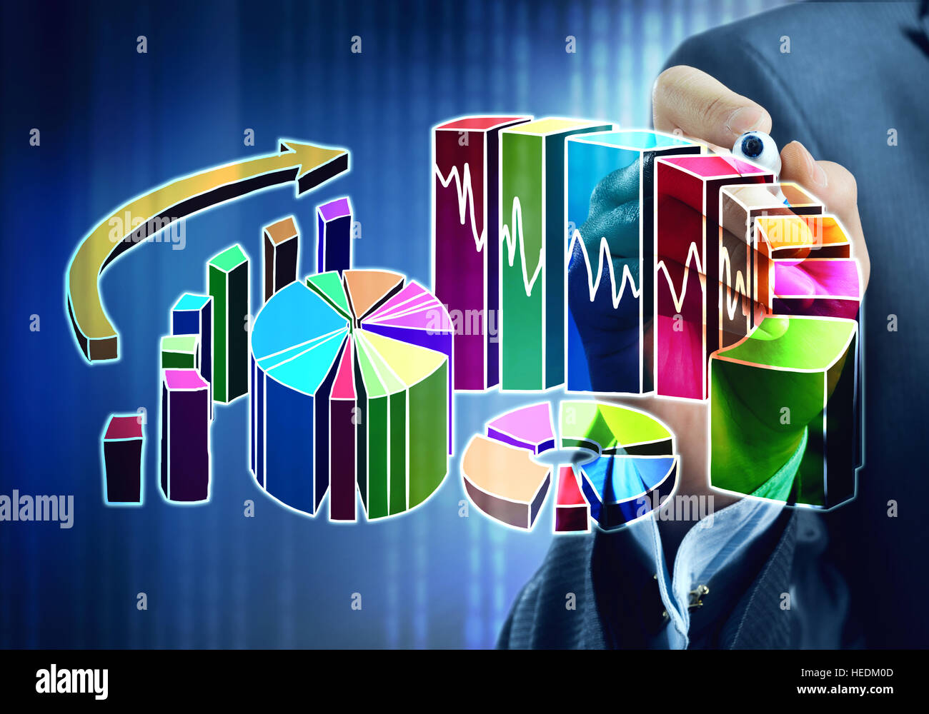 Presenting sales statistics Stock Photo - Alamy