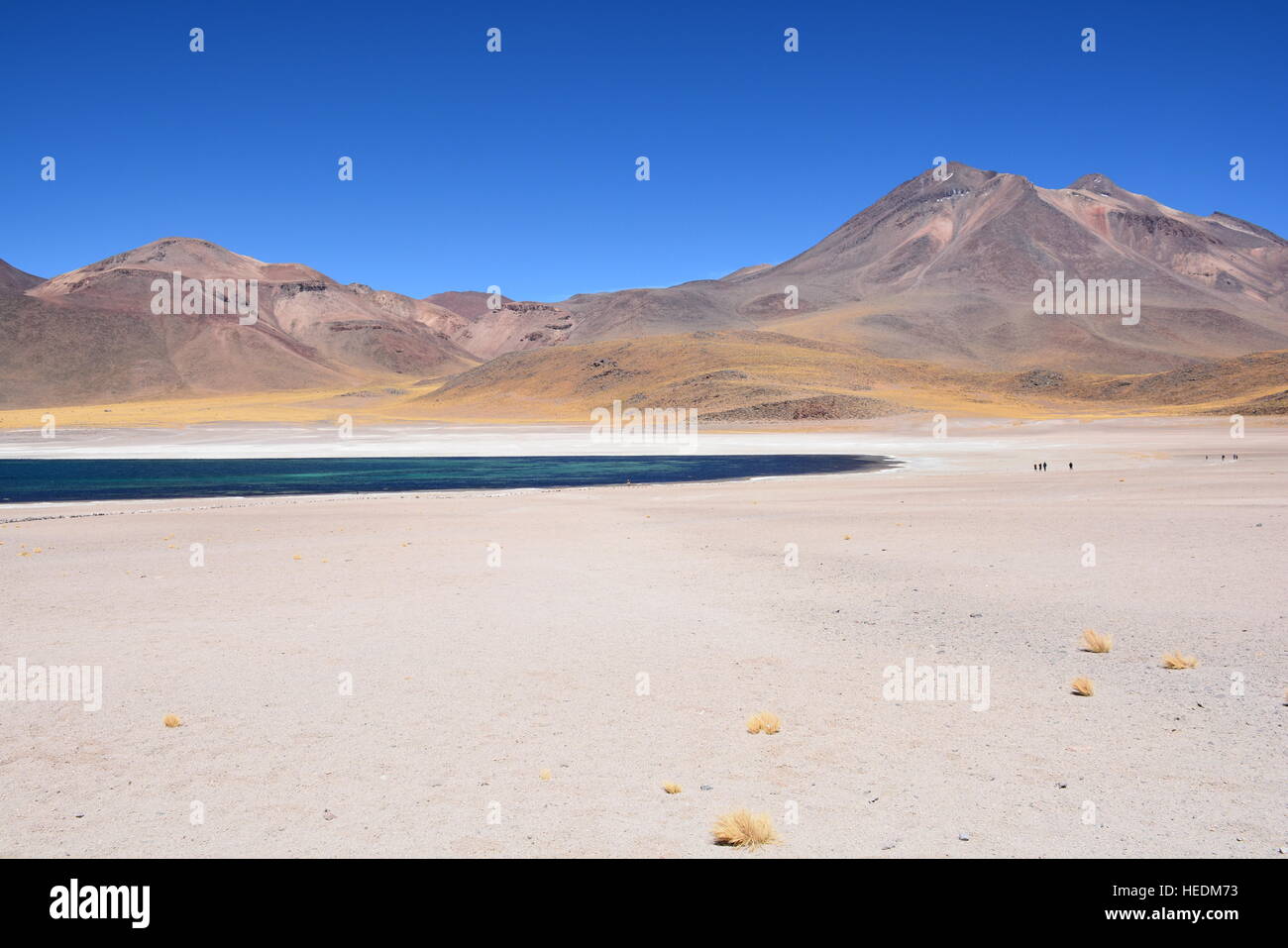 Landscape of mountain and lake in Atacama desert Chile Stock Photo - Alamy