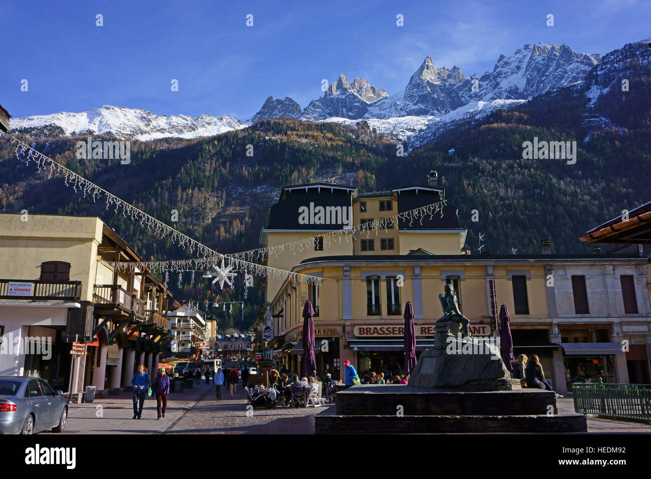 Saussure monument chamonix hi-res stock photography and images - Alamy