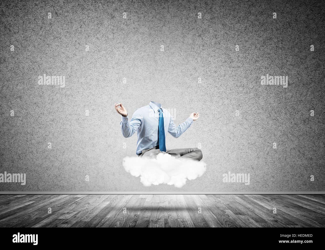 Businessman without head Stock Photo - Alamy