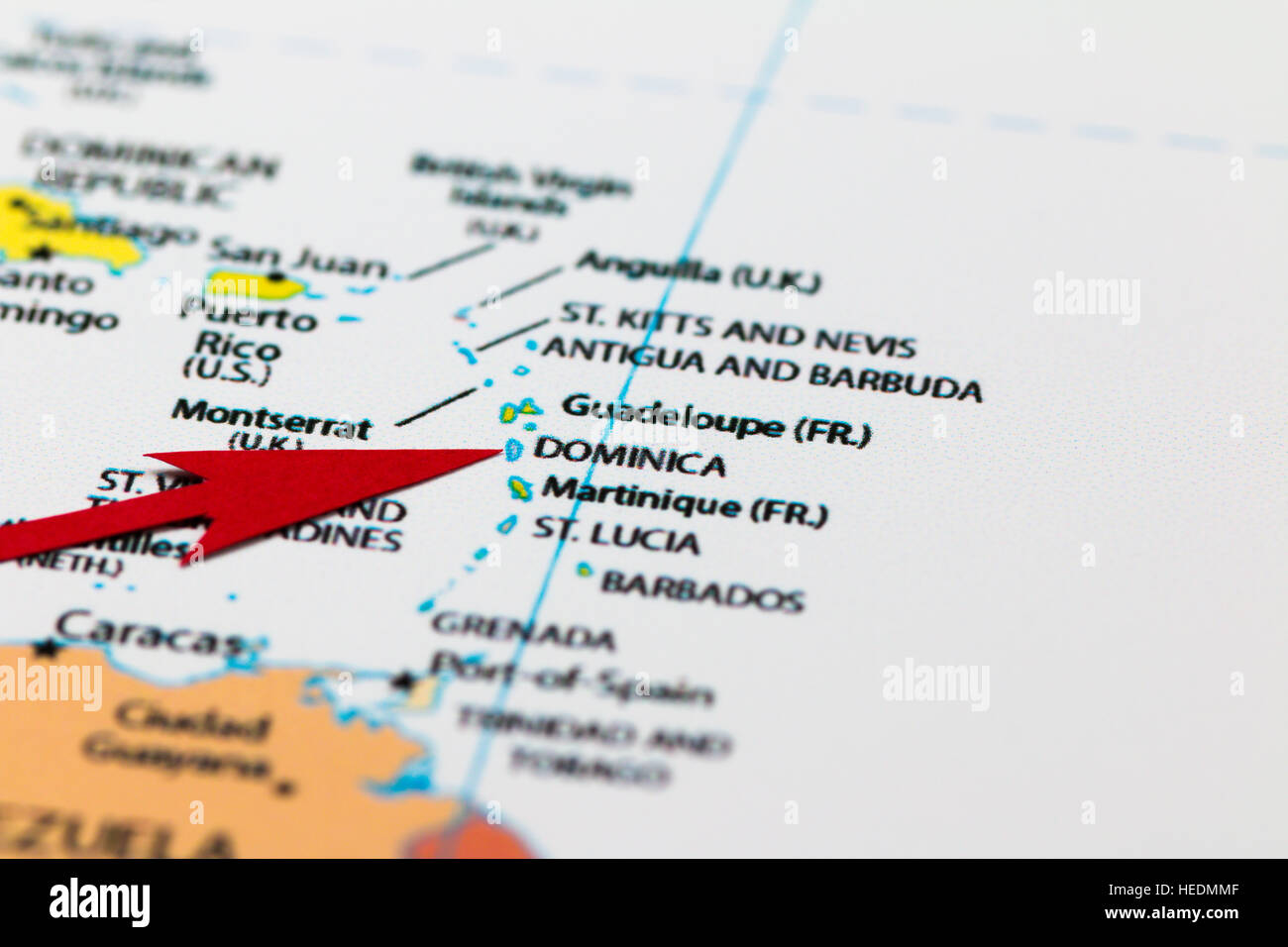 Map of dominica hi-res stock photography and images - Alamy