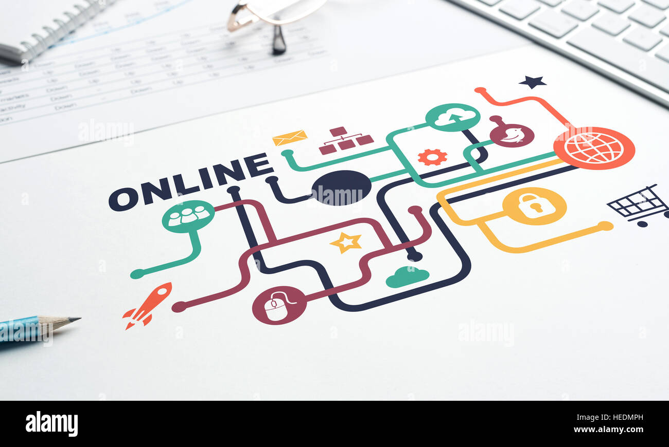 Network media background Stock Photo - Alamy