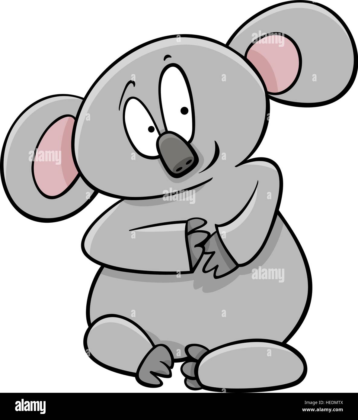 Cartoon Illustration of Funny Koala Animal Character Stock Vector Image ...